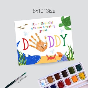 Fish Handprint Craft, Gift for Daddy, Father's Day Handprint Art Craft ...