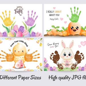 Easter Handprint Footprint Art Craft Bundle, Happy Easter, Chick Bunny ...