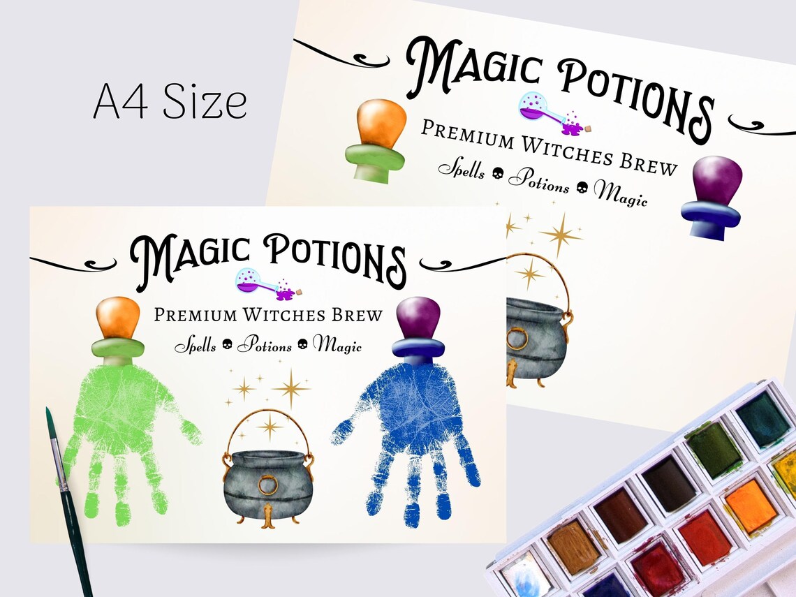 Magic Potions Handprint Craft Halloween Handprint Art for - Etsy