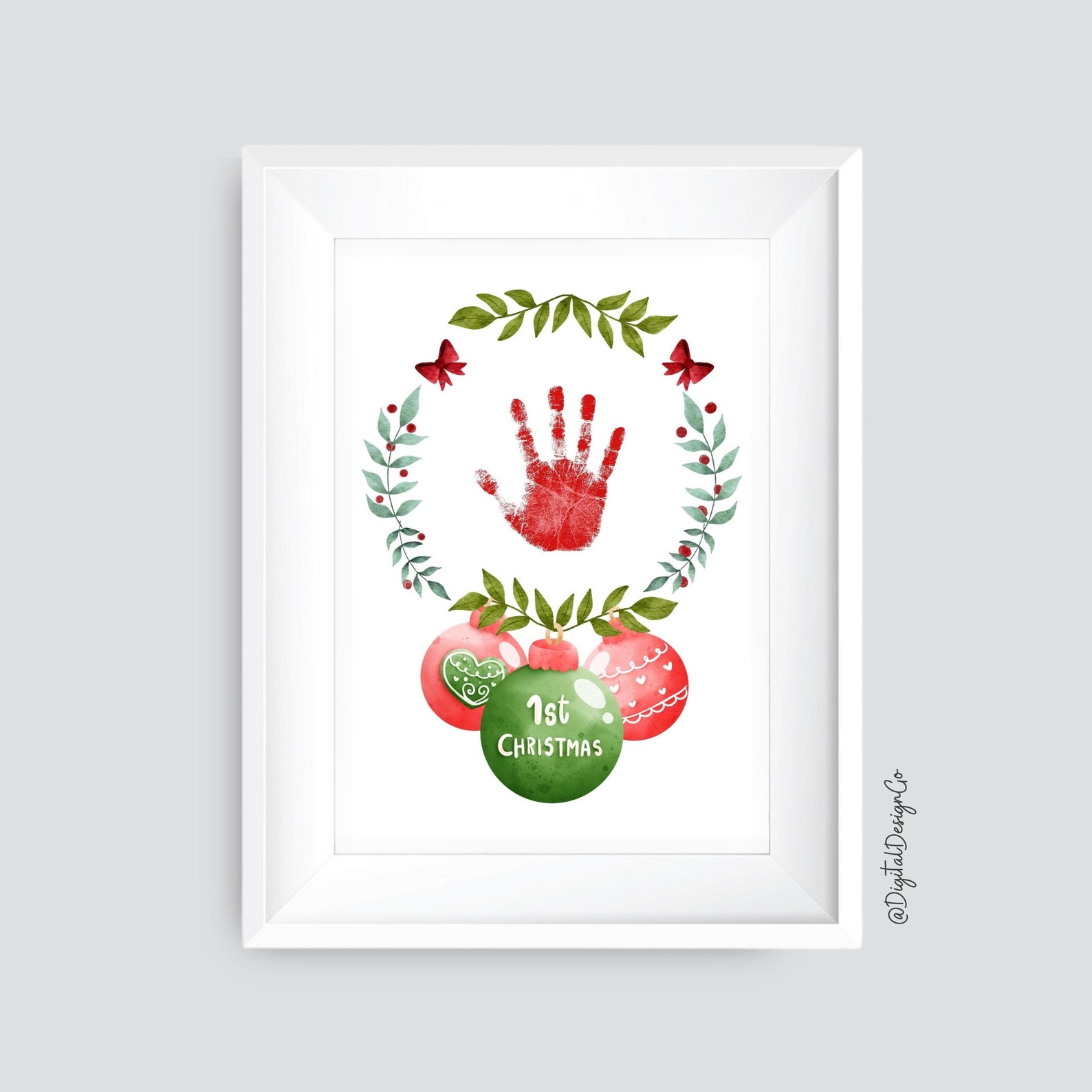 My First Christmas Handprint Footprint Art Craft 1st - Etsy
