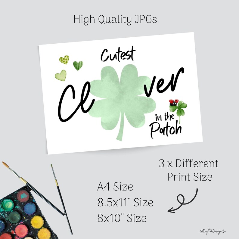 Cutest Clover in the Patch Handprint Art Craft St - Etsy