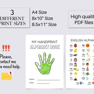 Mega Alphabet Handprint Book, Pre-school, Kindergarten, Classroom ...