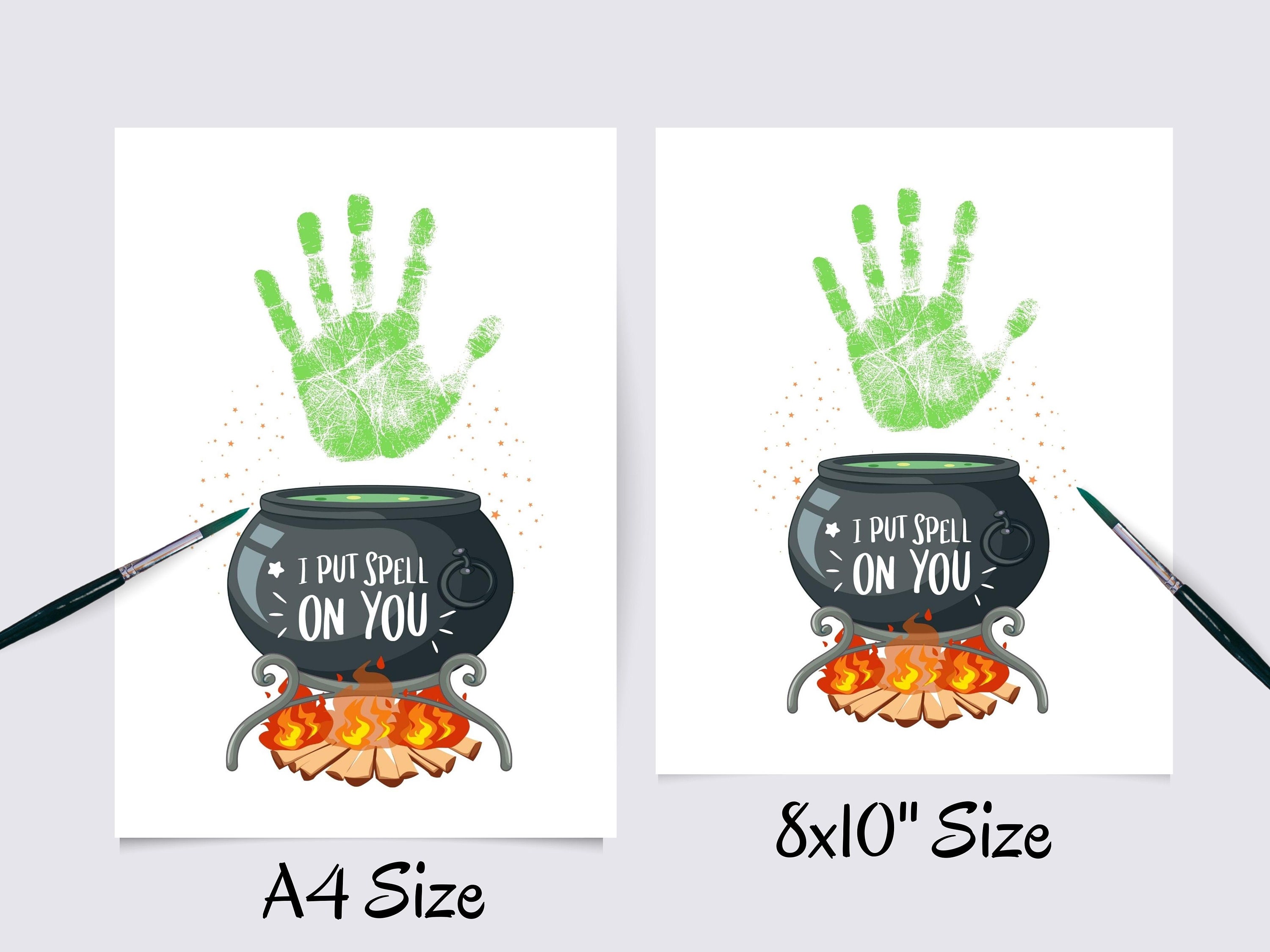 Halloween Handprint Footprint Craft Bundle, Halloween Handprint Art ...