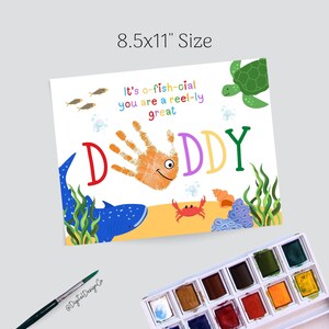 Fish Handprint Craft, Gift for Daddy, Father's Day Handprint Art Craft ...