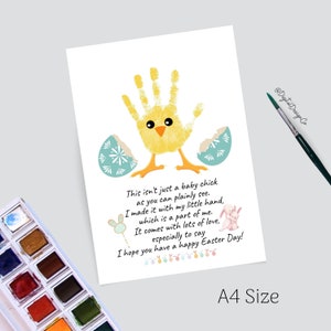 Easter Chicken Handprint Art Project for Kids, Toddler Handprint ...
