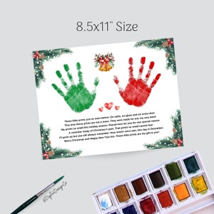 Christmas Poem Handprint Art Craft, Christmas Gift, Xmas Craft for Kids ...