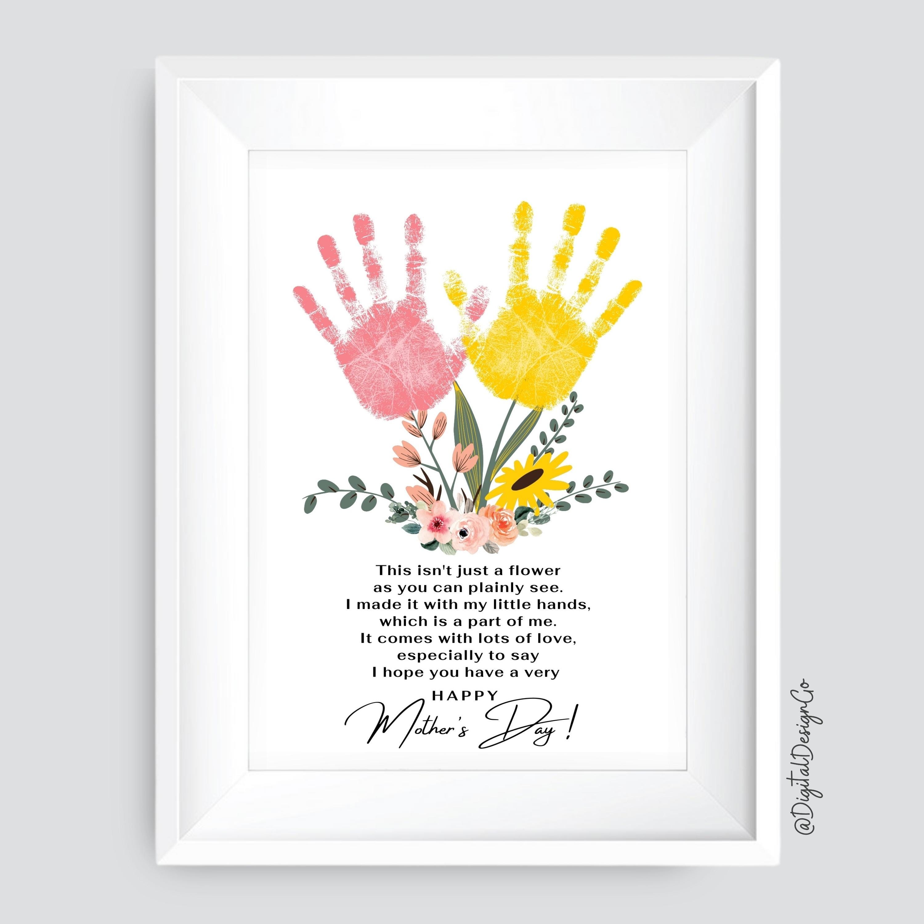 Mothers Day Handprint Craft, Happy Mothers Day, Poem, Flower Handprint ...
