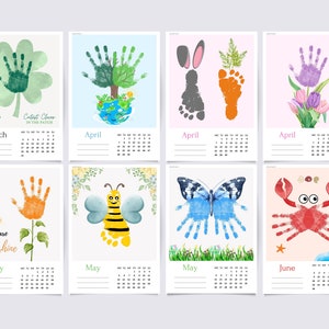 2025 Mega Handprint Footprint Calendar, Handprint Craft, Footprint ...