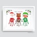 Christmas Handprint Art, Santa Deer Elf Handprint Craft, Kids Baby ...