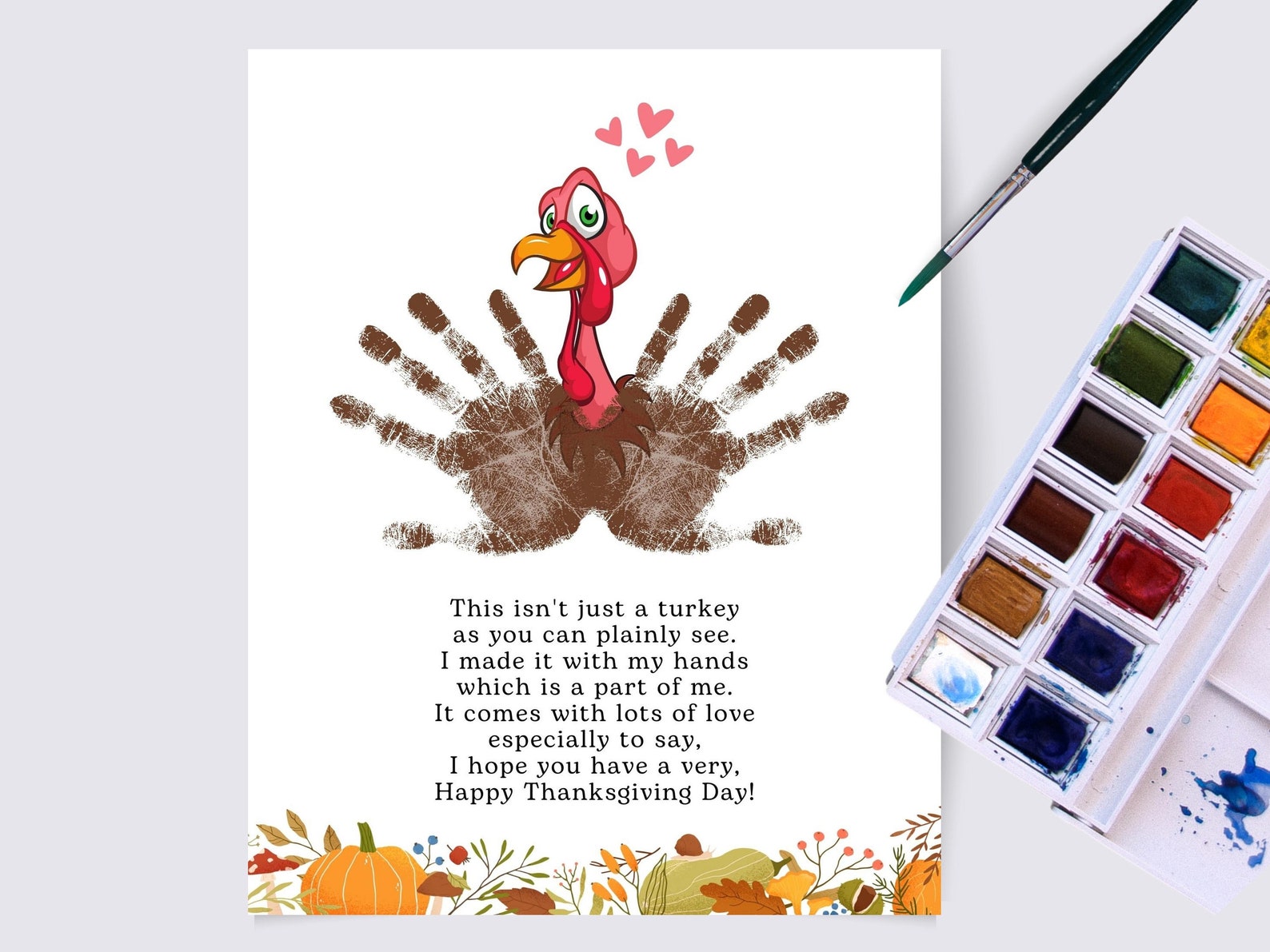 Turkey Handprint Art Turkey Poem Thanksgiving Handprint Art - Etsy