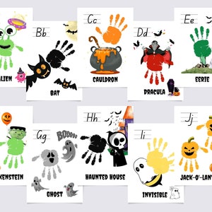 Halloween Handprint, Halloween Alphabet Handprint Art, My Handprint ...