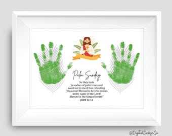 Palm Sunday Handprint Art Craft, Easter Handprint Craft, Kids Baby ...