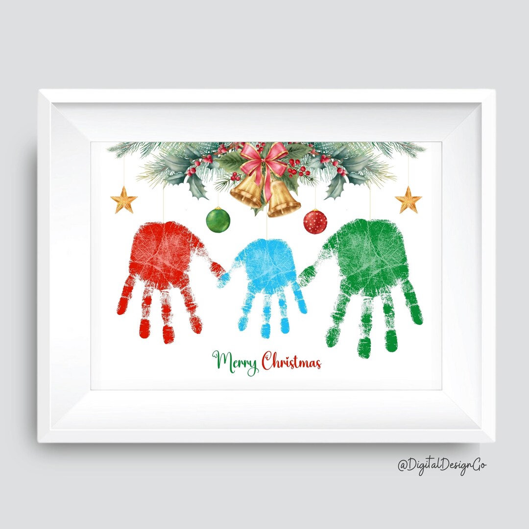 Christmas Ornament Handprint Art, Christmas Handprint Craft for Kids ...