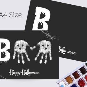 Halloween Handprint Art, Boo Handprint Craft, Happy Halloween, Baby ...