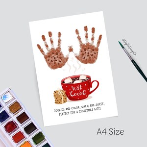 Christmas Cookie Handprint Art / Cookie and Hot Cocoa / Christmas ...
