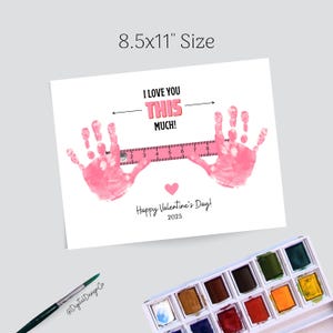I Love You This Much Handprint Art, Valentine's Day Handprint Craft ...