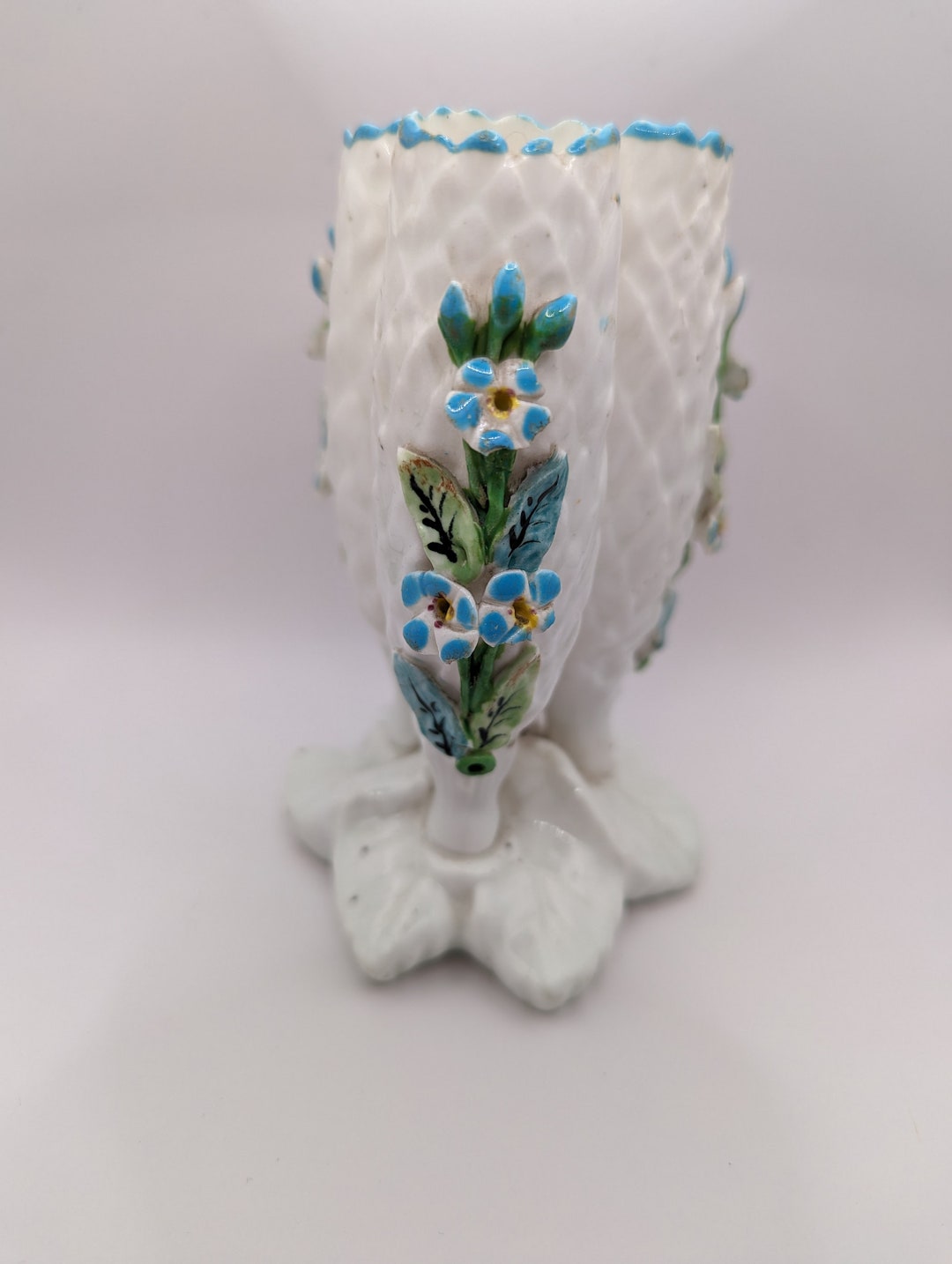 Forget-me-nots Victorian Three Tube Vase - Etsy