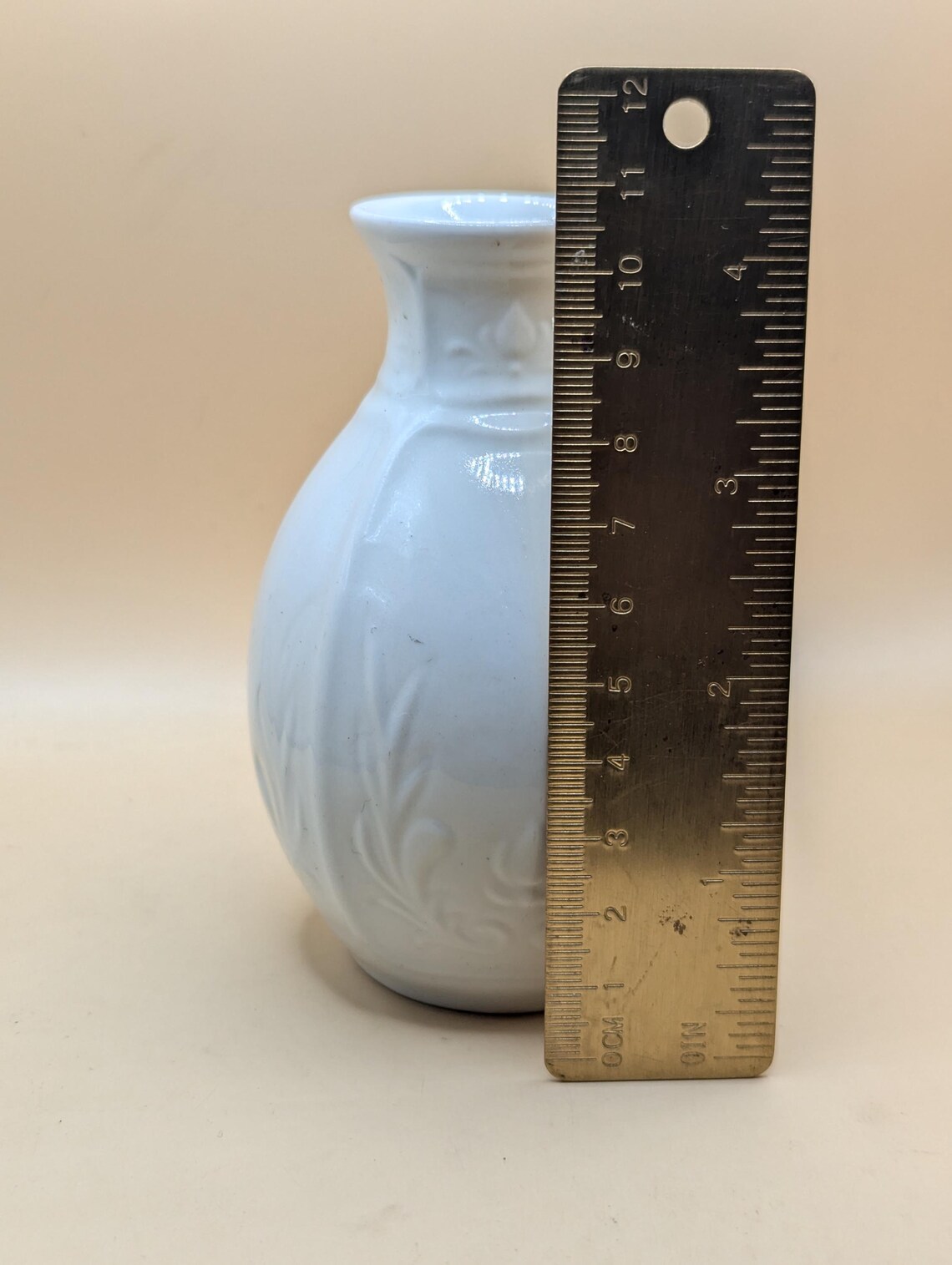 Geometric Design Ceramic Vase From the 1960s, Hand Decorated, Carved ...