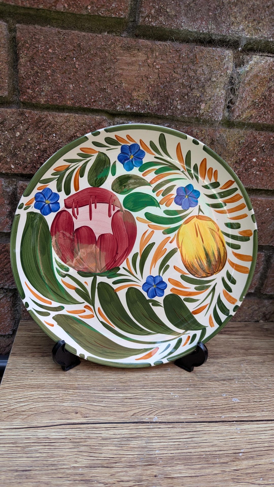 Wade England Hand‑painted Floral Display Plate – Vintage English ...