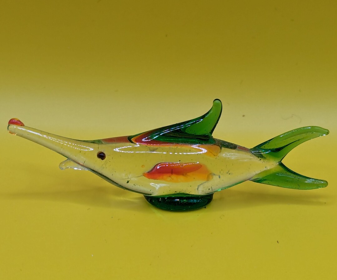 Handmade Small Glass Swordfish Shark - Etsy
