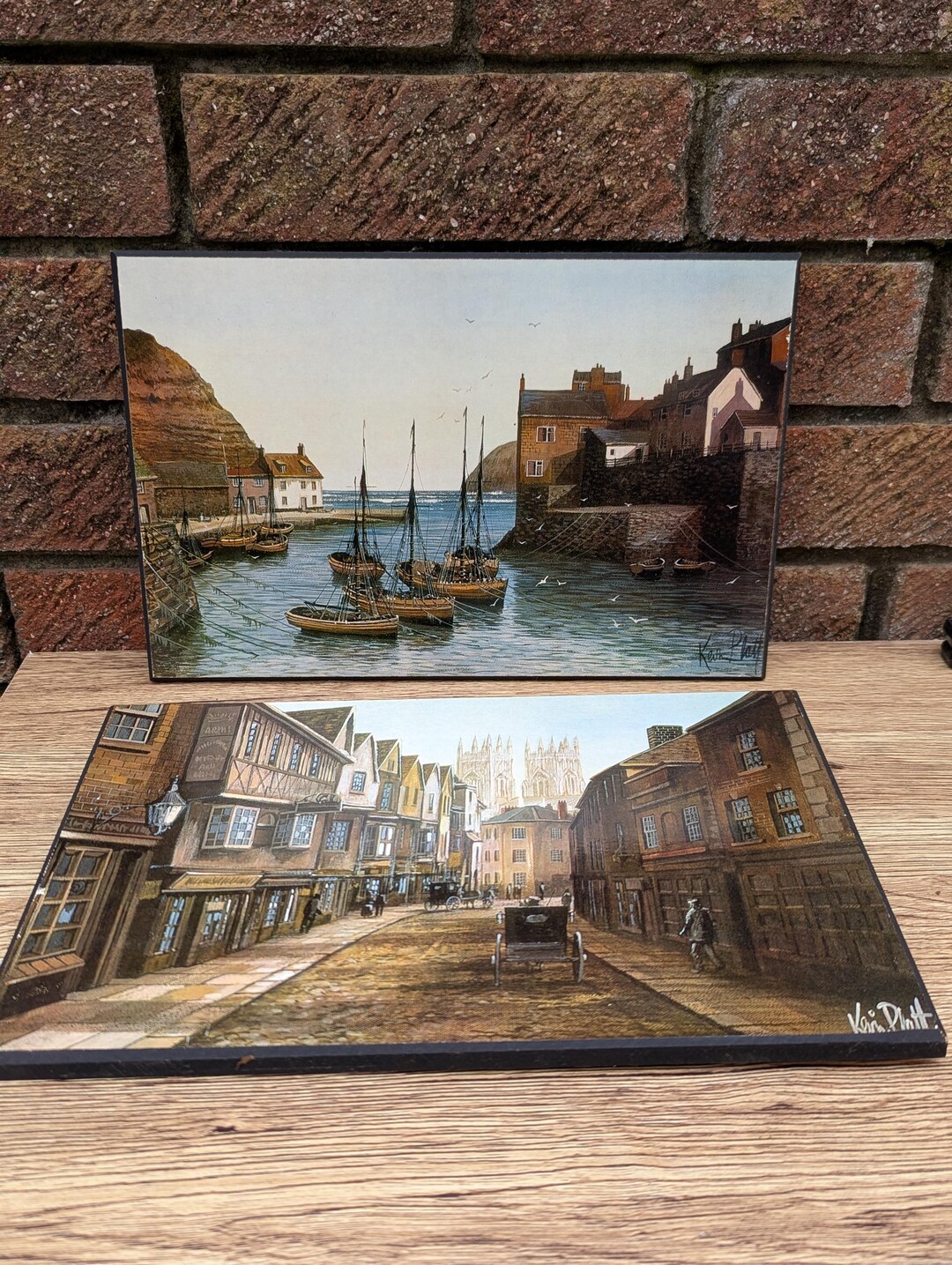 Pair of Large Prints on Board From Paintings by Artist Kevin Platt ...