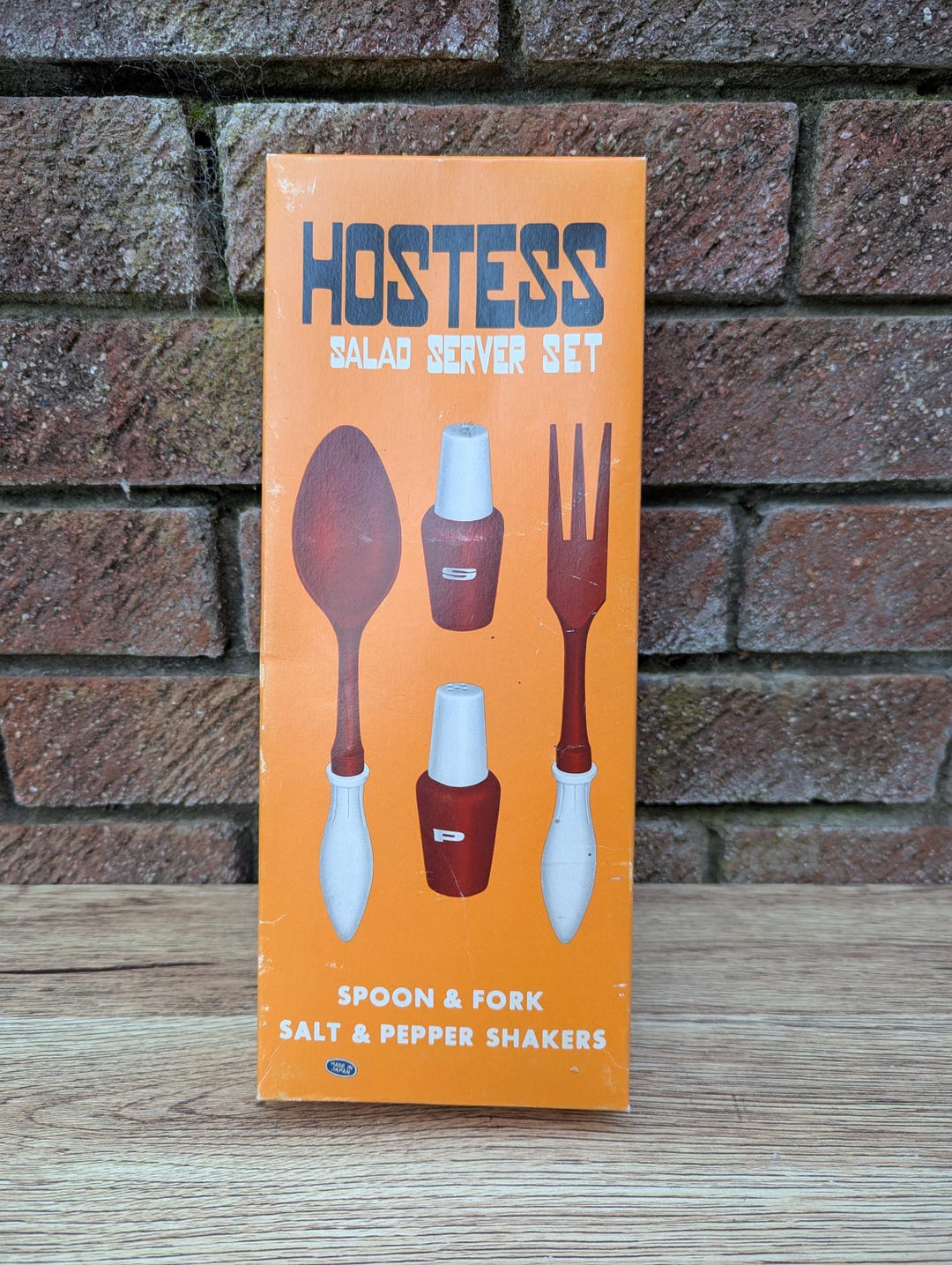 Vintage 70s Hostess Salad Server Set Retro Kitchenalia Boxed Cyprus NO ...