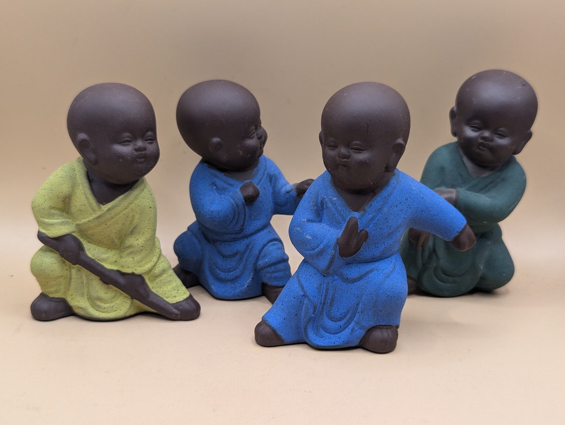 Small Buddha Statue Statuette Yoga Decor Ceramic Handicrafts Ornaments ...