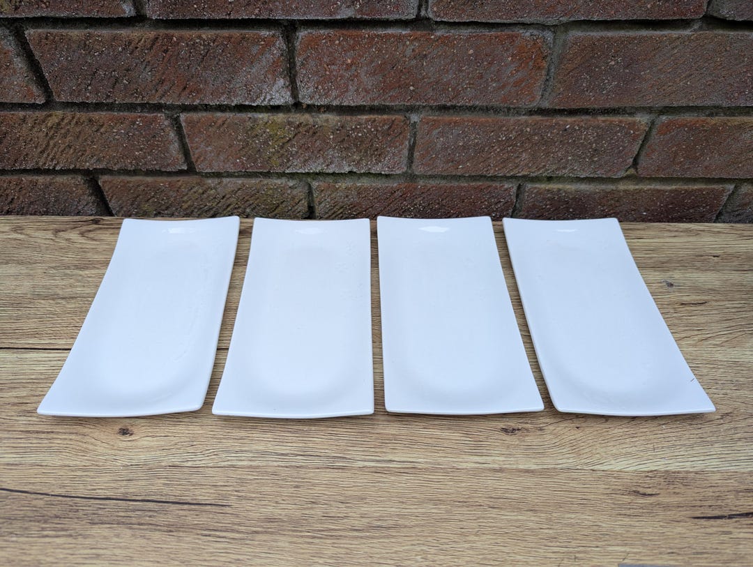 Vintage L.dake & Zn Dutch Fine Porcelain Rectangular Shallow Plates ...