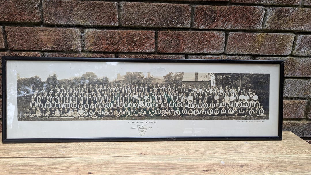 Vintage 1930 St. Joseph’s Convent LINCOLN Panoramic School Photograph ...