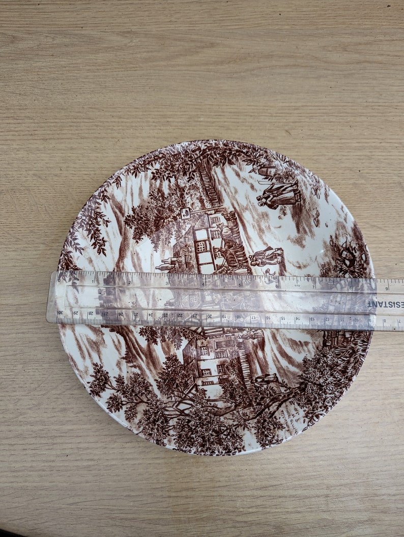 1950 Broadhurst "swan Inn" Brown Transferware Soup Bowl / England - Etsy