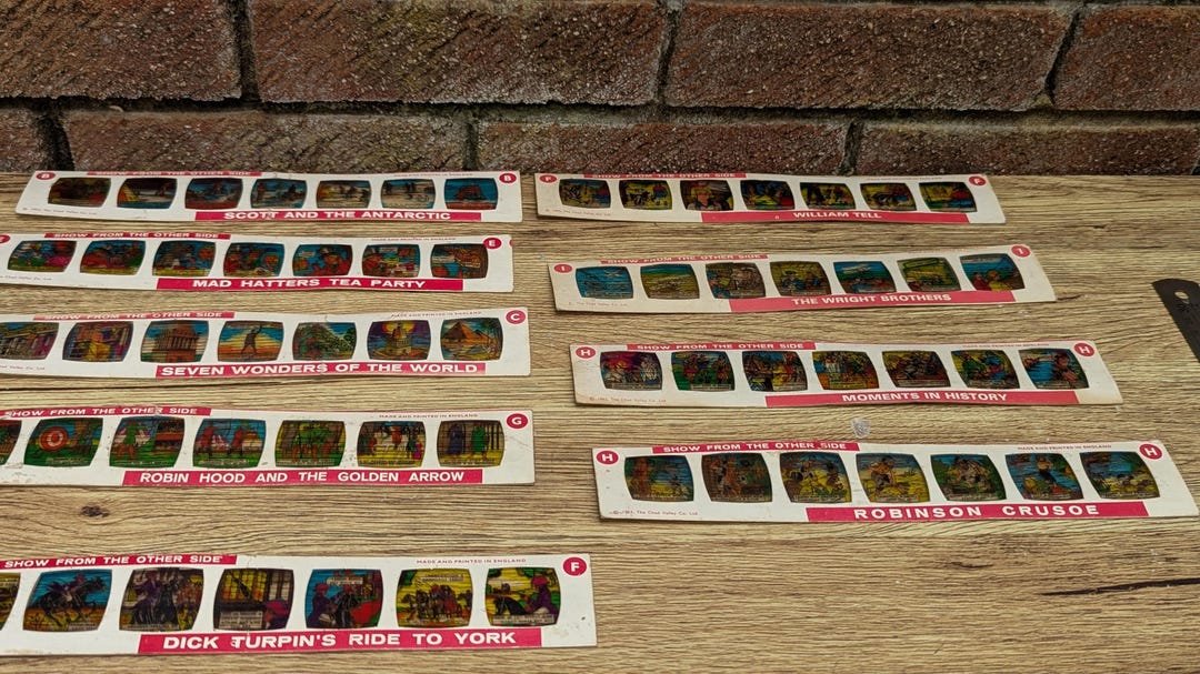 1963 Chad Valley “show From the Other Side” Filmstrip Set – 9 Vintage ...