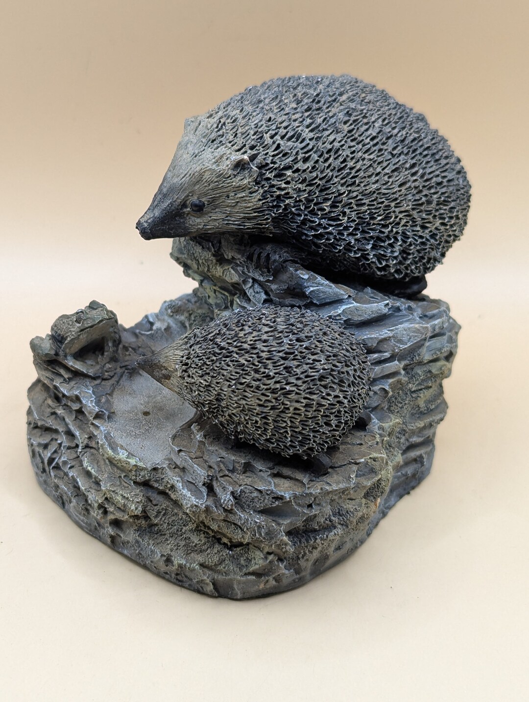 Christopher Holt Two Hedgehogs and A Frog Meet at the Pond Sculpture - Etsy