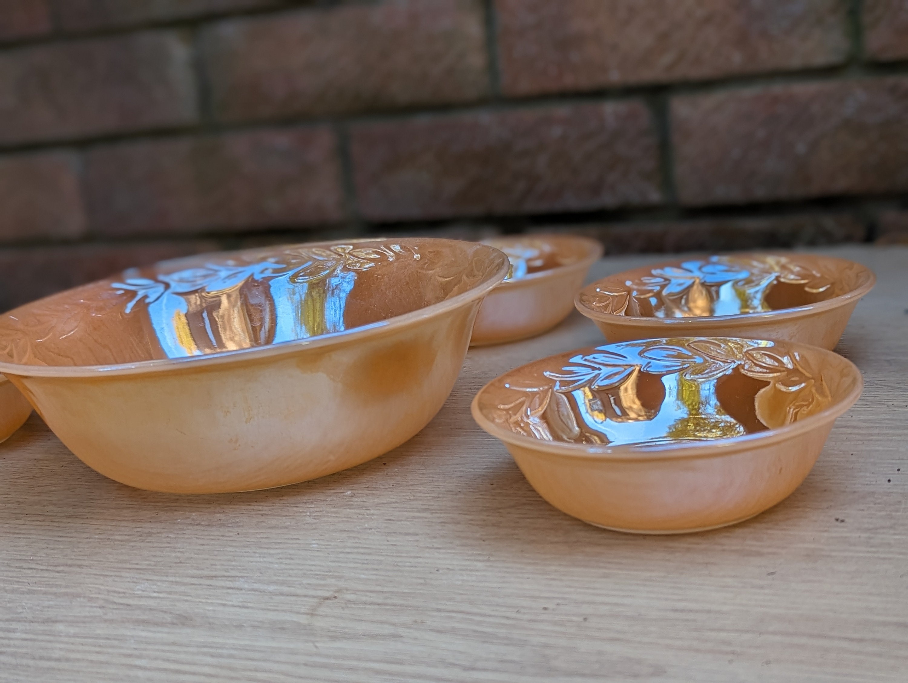 Anchor Hocking Fire King Peach Lusterware With Laurel One - Etsy