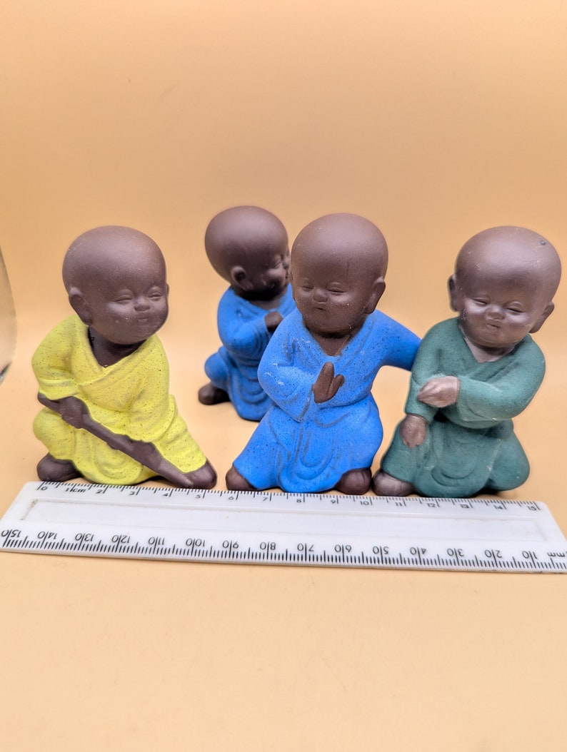 Small Buddha Statue Statuette Yoga Decor Ceramic Handicrafts Ornaments ...
