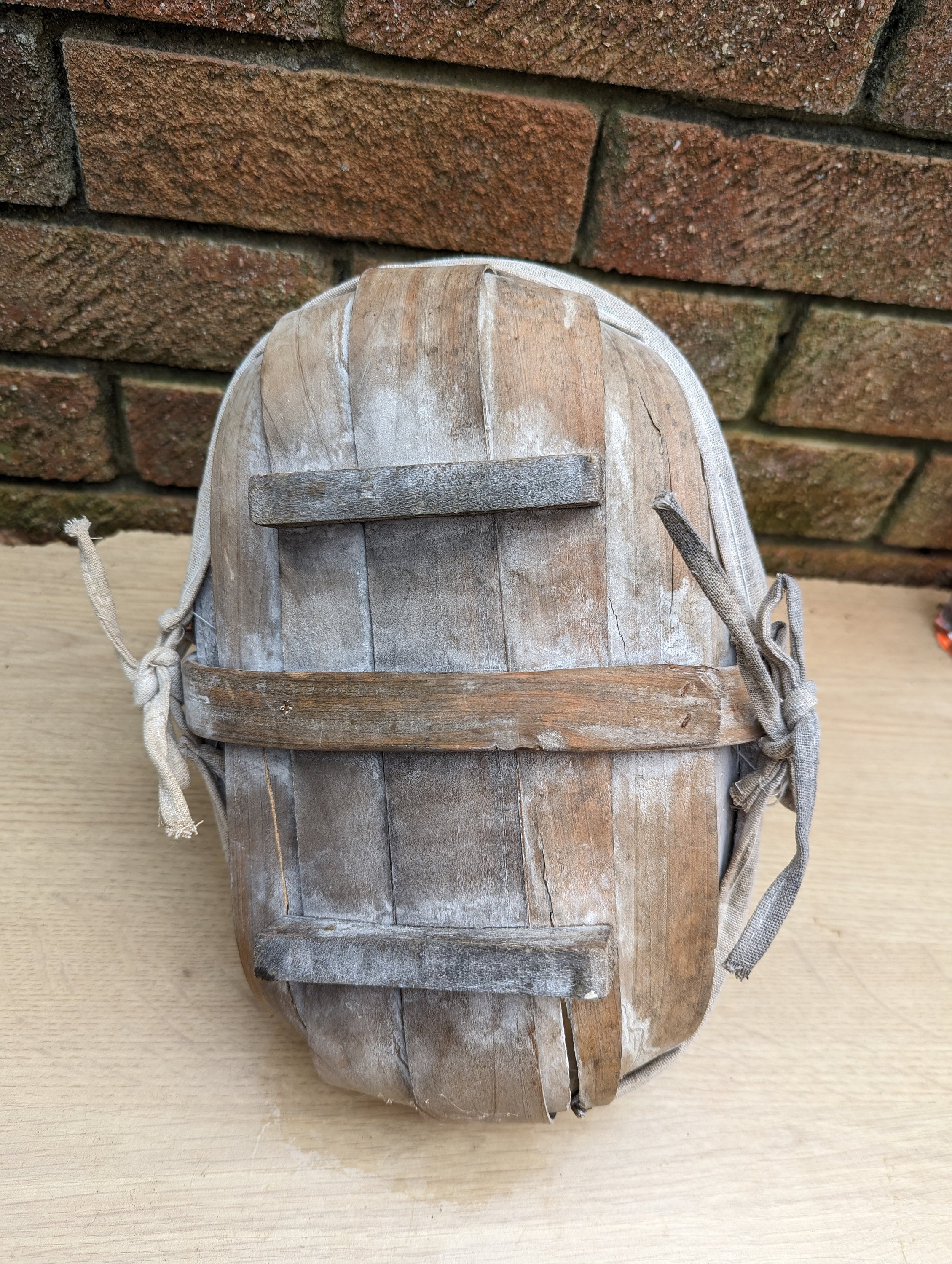 Traditional Wooden Trug Lined and Fabric Covered Gardening Cut Basket ...