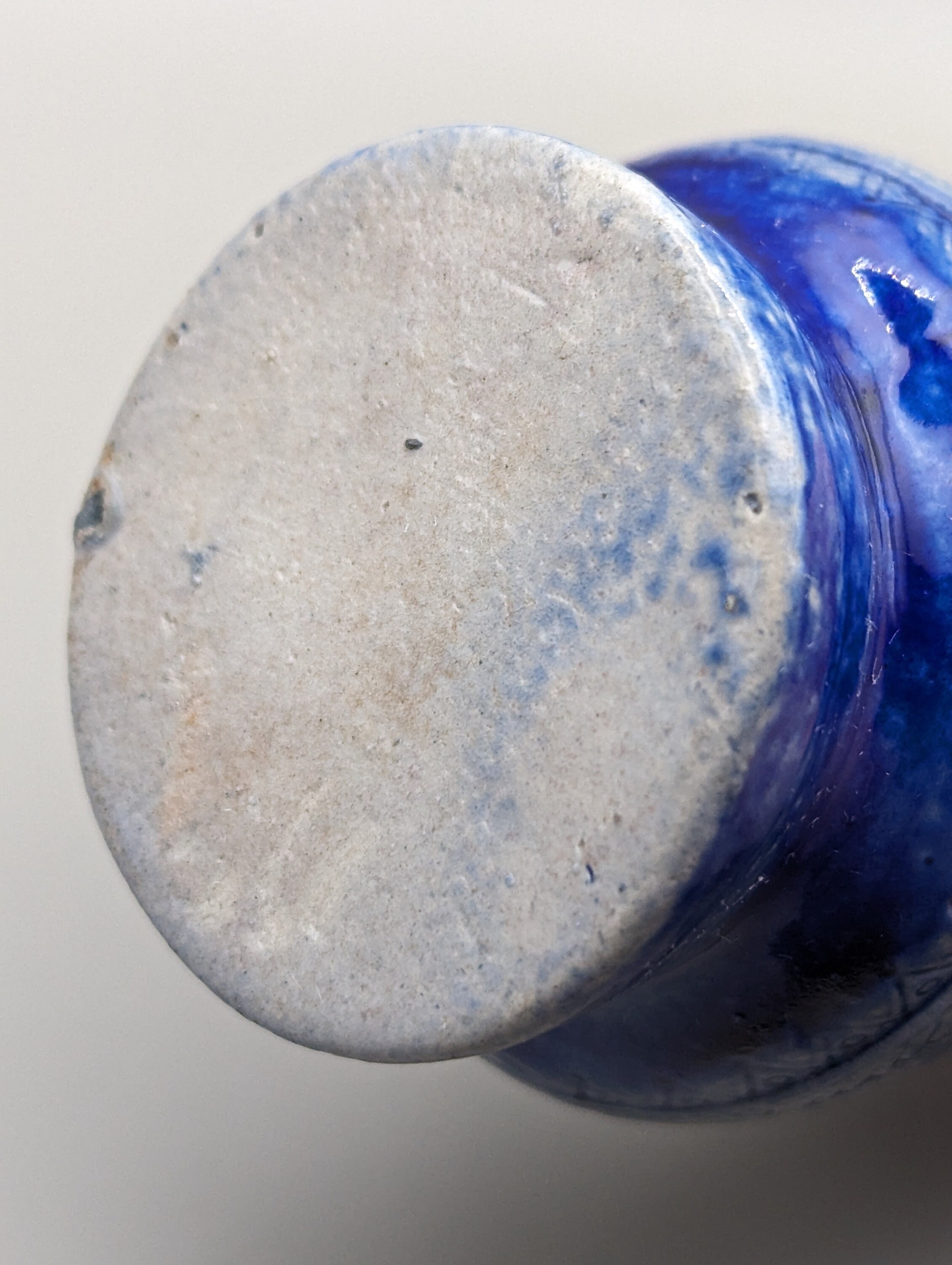 Antique German Glazed Blue and Grey Stoneware Small Lady Jug, Vintage ...