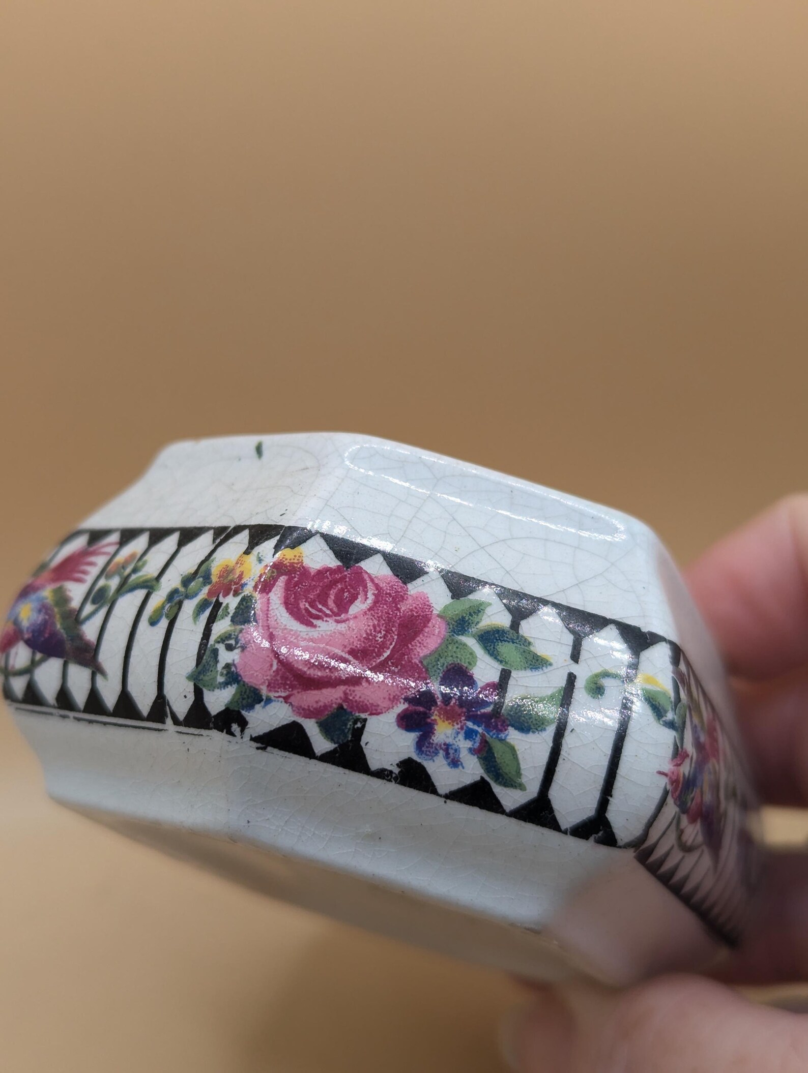 Empire Works Stoke on Trent Antique Art Deco Style Trinket Box Bird ...