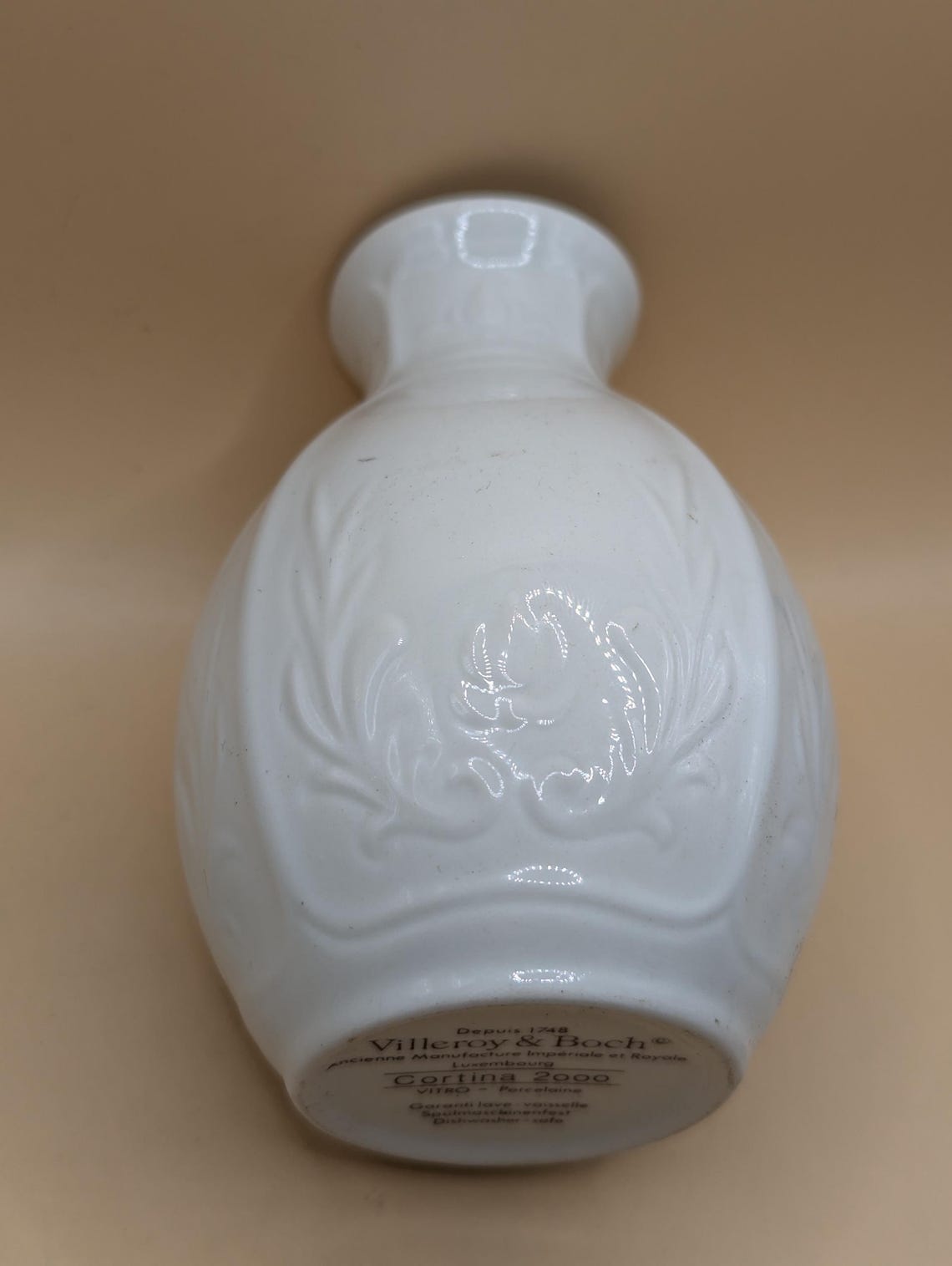 Geometric Design Ceramic Vase From the 1960s, Hand Decorated, Carved ...