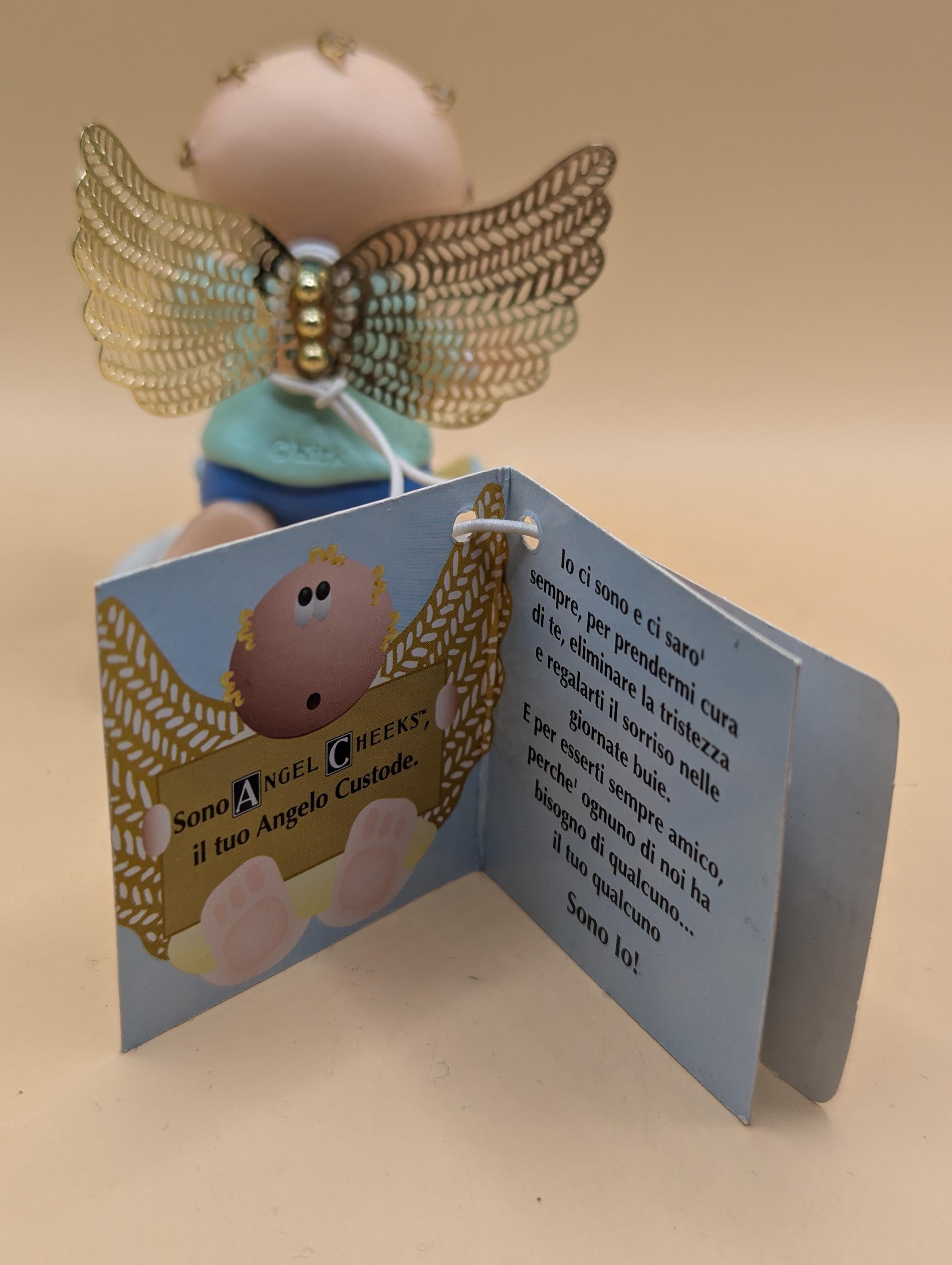 Rare Angel Cheeks Figurine With Rocking Horse With Attached Paperwork ...