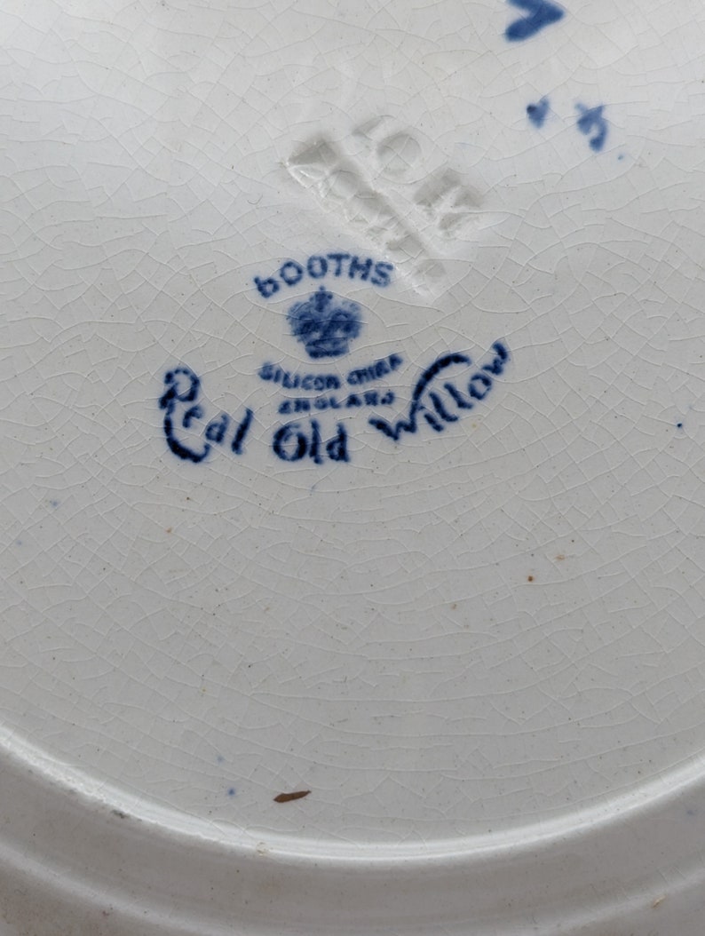 Booths REAL OLD WILLOW Side Plate 7", Blue and White. - Etsy