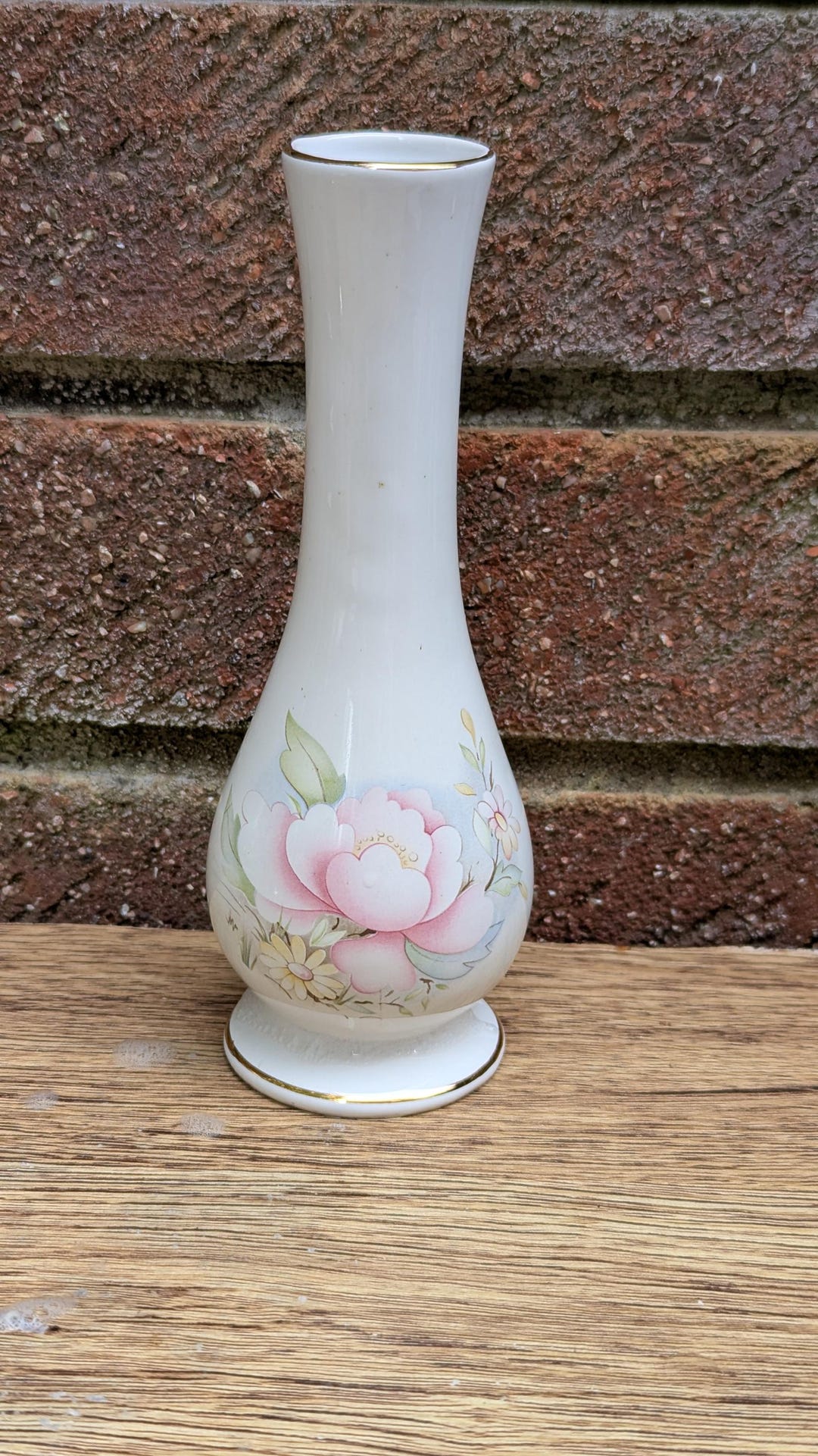 1970s Prinknash Pottery Floral Bud Vase – Hand-decorated ...
