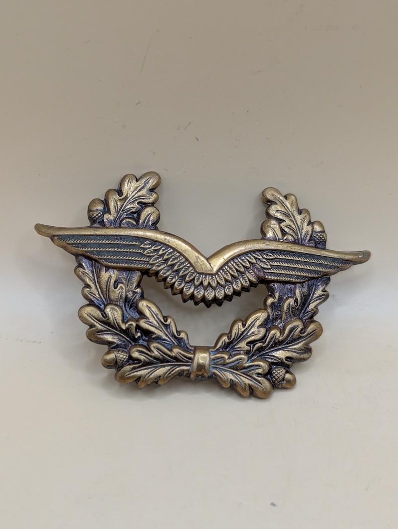 West German, Federal Republic of Germany Air Force Gunmetal Cap Badge ...