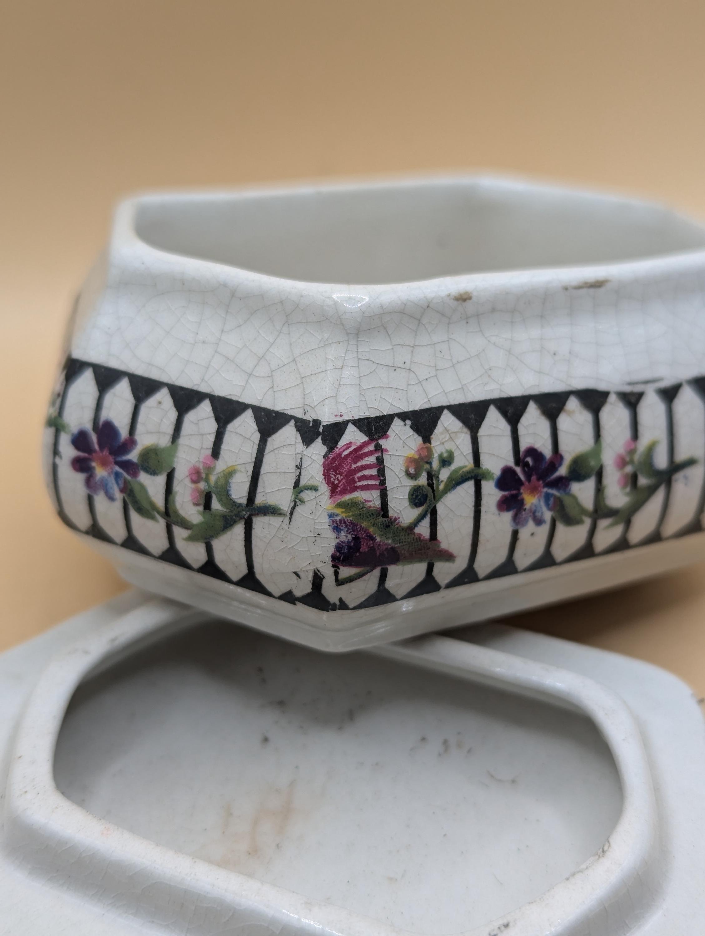 Empire Works Stoke on Trent Antique Art Deco Style Trinket Box Bird ...