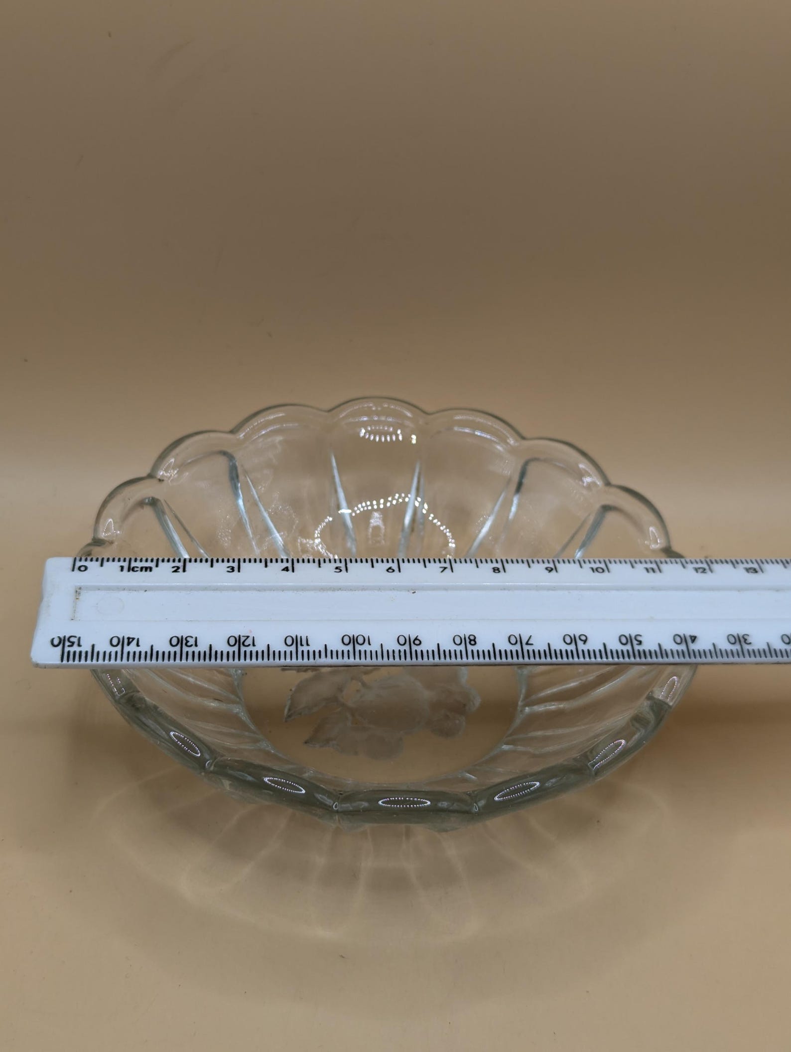 Vintage Strawberry Pressd Glass Fruit Bowl With Design Etched Out From ...