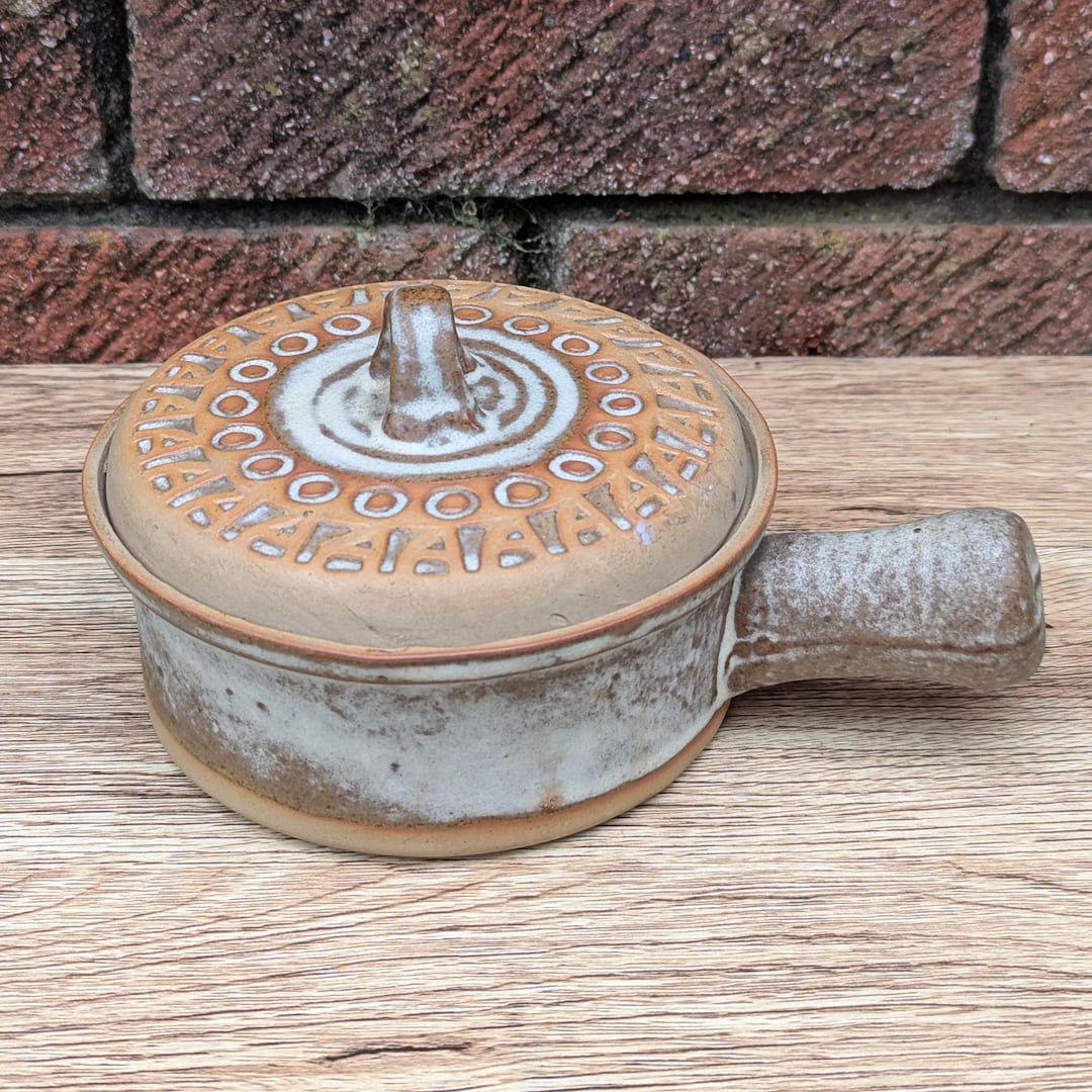 Tremar Pottery Lidded Cornish Stoneware Dish With Attractive Swirls ...