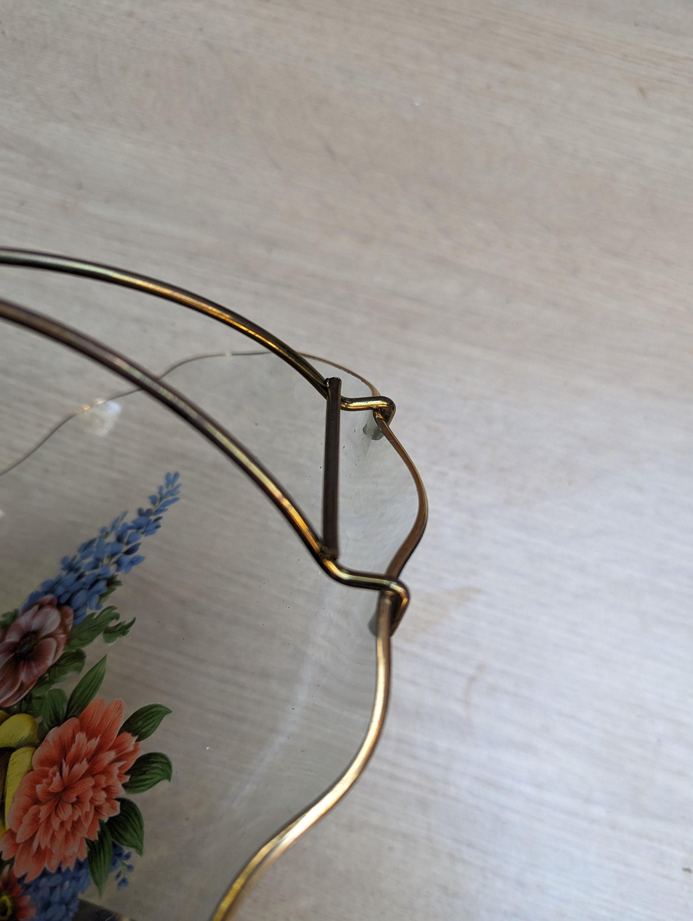 Fiesta Flora Pattern of Chance Glassware With Matching Brass Handle - Etsy