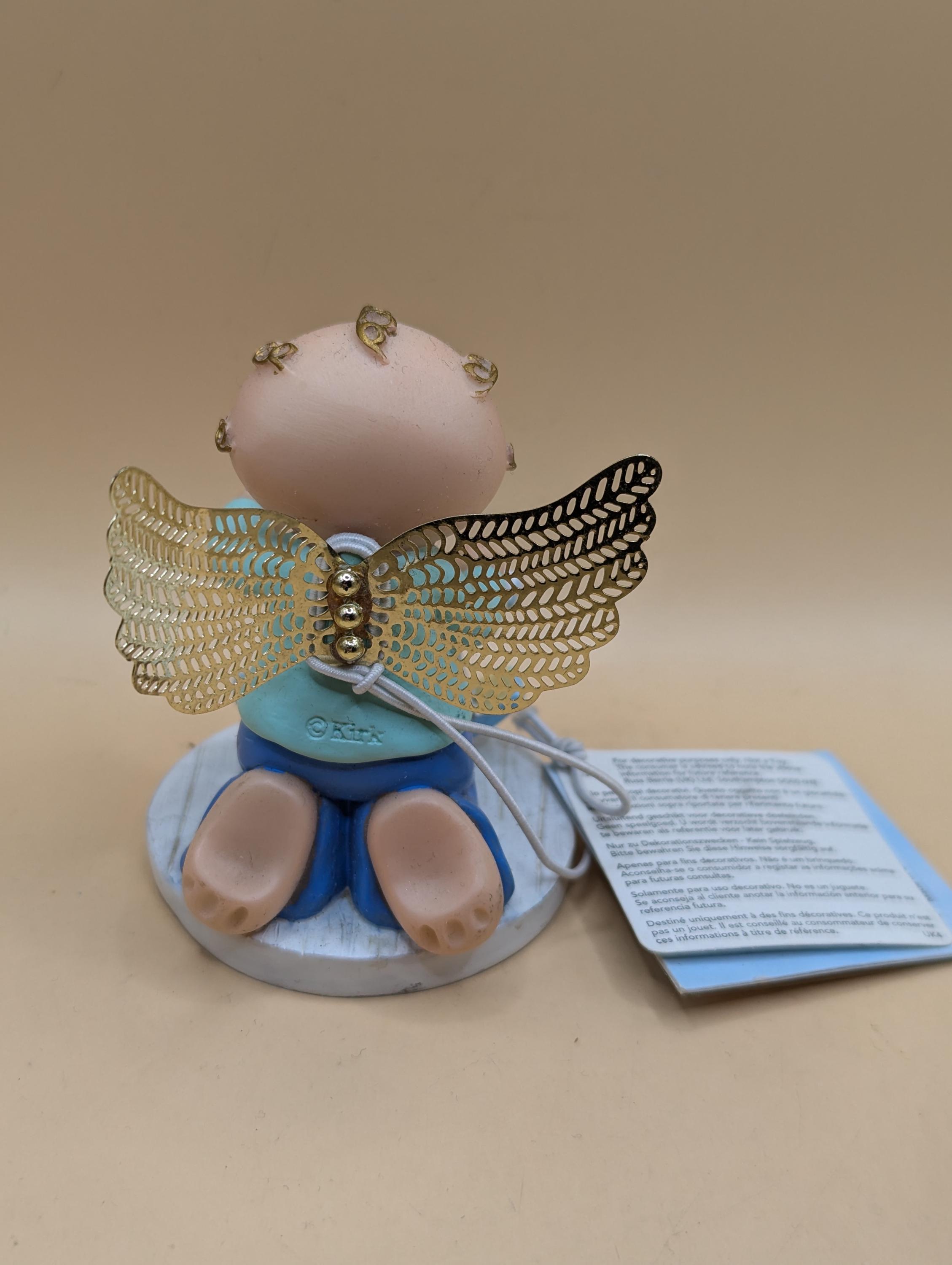 Rare Angel Cheeks Figurine With Rocking Horse With Attached Paperwork ...