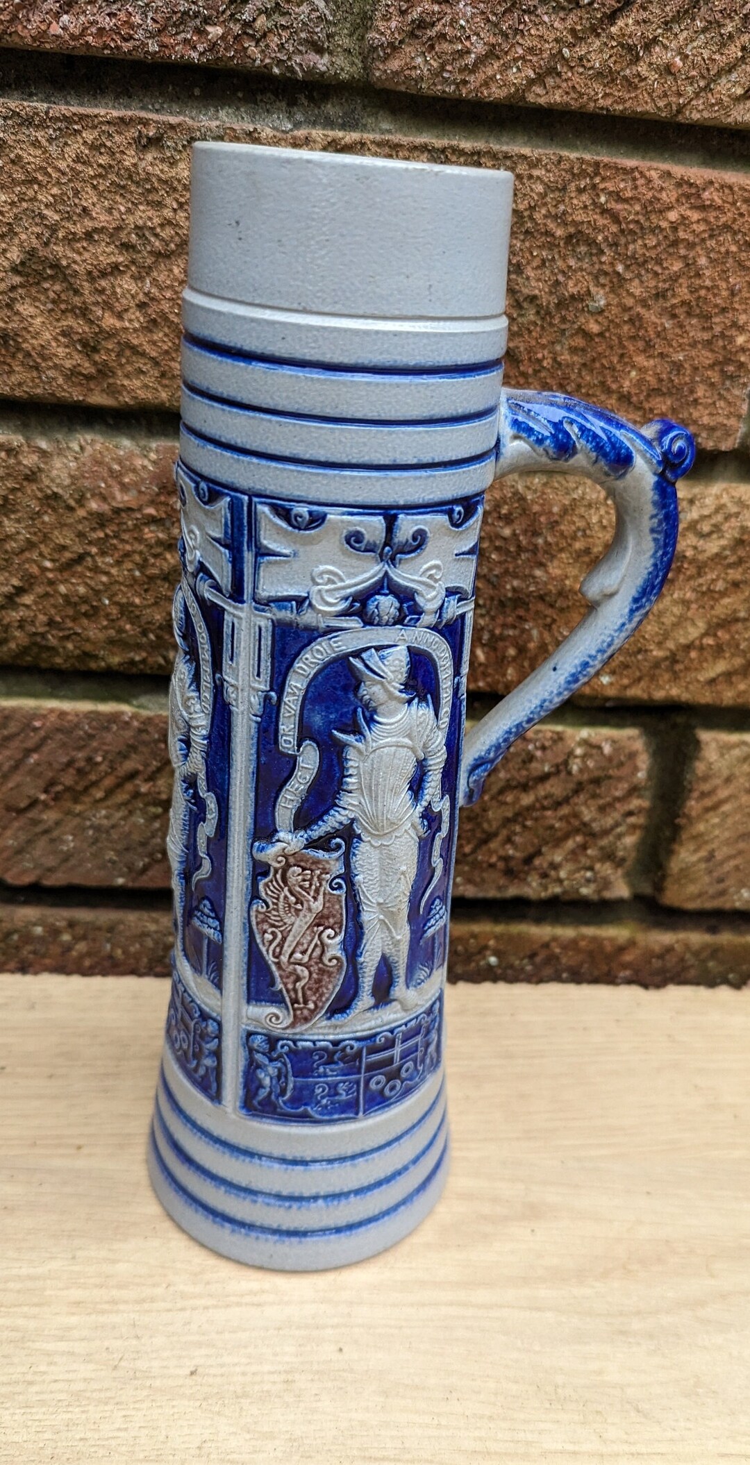 German Westerwald Salt Glazed Pottery Tankard Beer Stein - Etsy