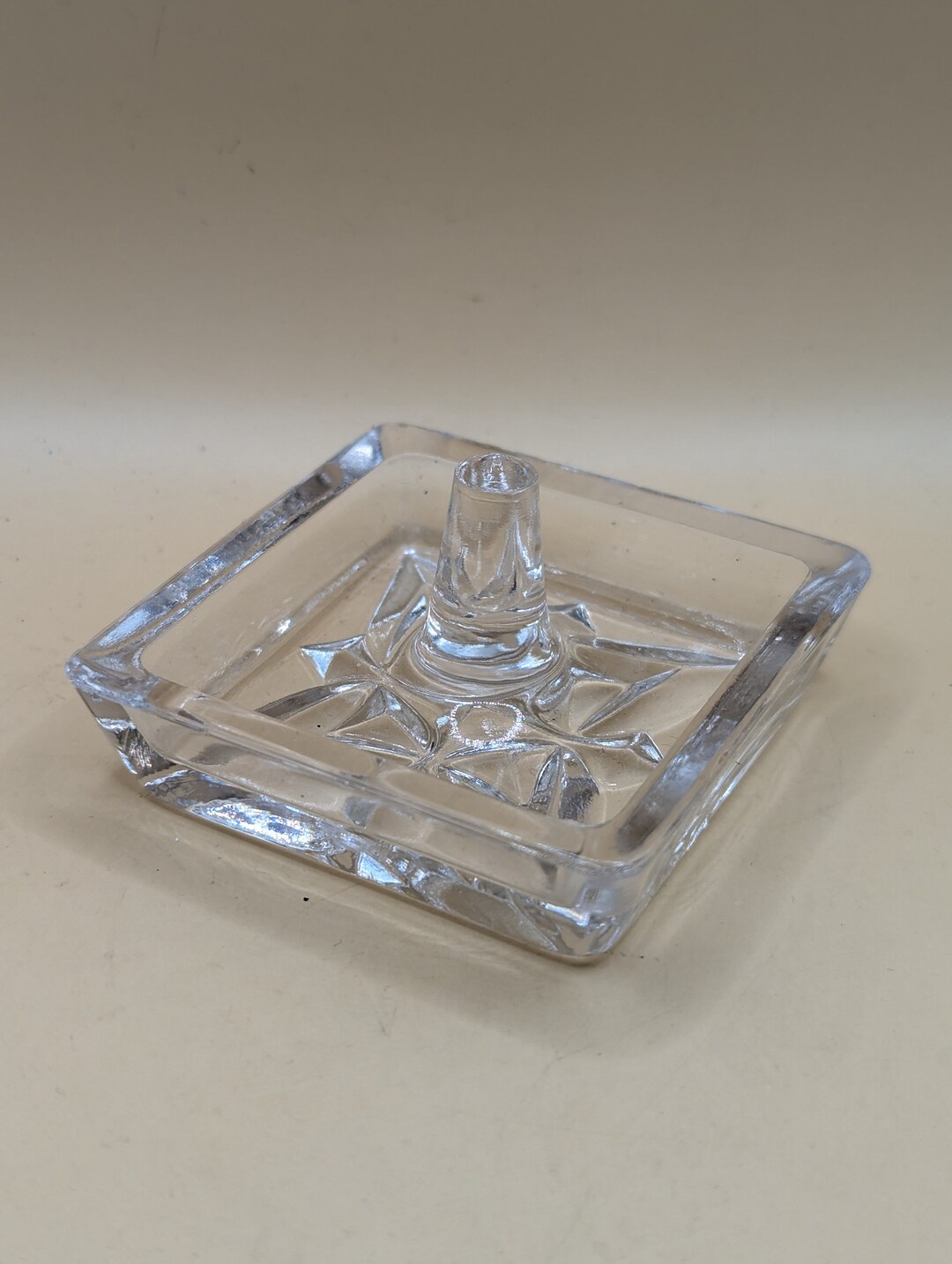 Crystal Square Cut Glass Ring Holder - Etsy