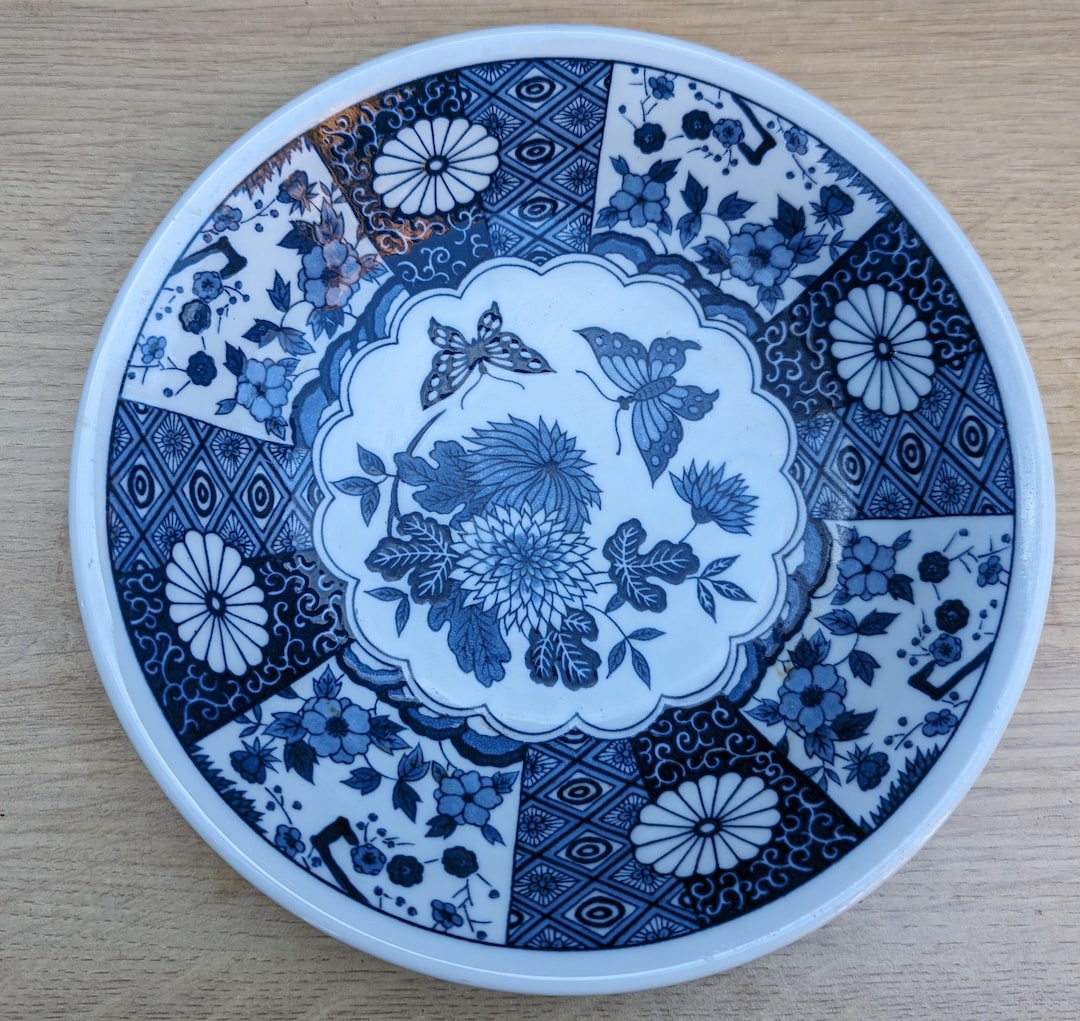 Japanese Bowl, Blue Bowl, Asian Porcelain Floral Pattern Bowl ...